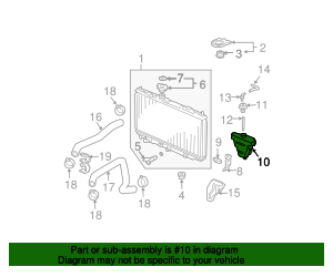 2004-2008 Acura TL Tank, Reserve 19101-RCA-A00 | Acura Parts World
