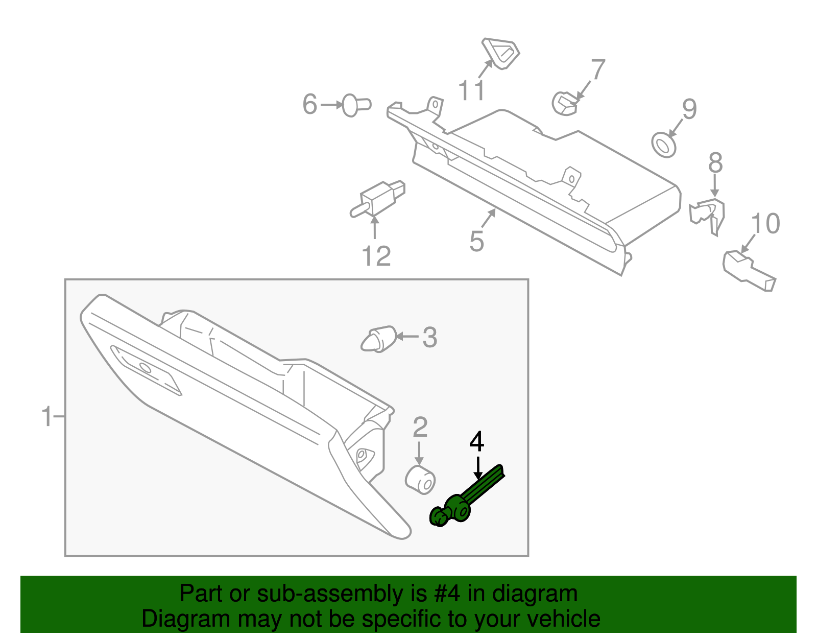 2015-2022 Ford OEM NEW 2015-2020 Ford Expedition Damper Glove Box ...