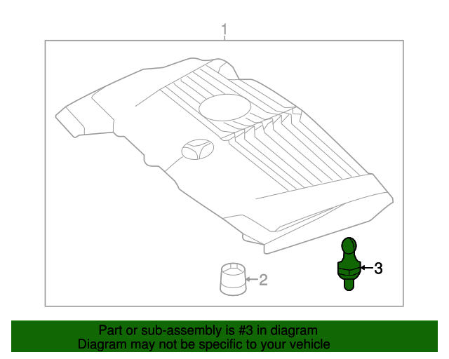 000-993-48-60 - Engine Cover Ball Stud 2014-2023 Mercedes-Benz ...