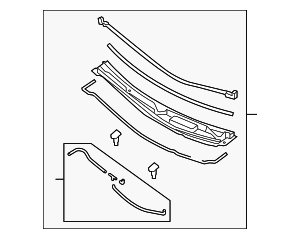 Hyundai - 86150-2M500 - Cowl Grille - 2010-2016 Hyundai Genesis Coupe ...