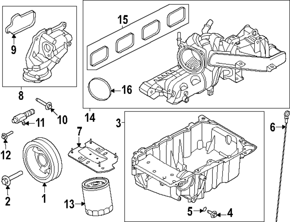 2023-2025 Ford Intake Manifold Gasket P2GZ-9E936-A | OEM Parts Online