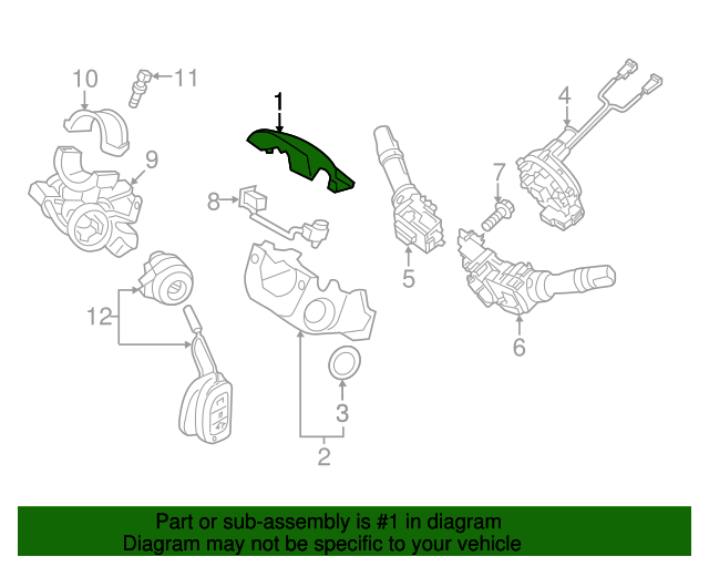 2013-2019 Hyundai Steering Column Cover 84850-2W000-NBC ...