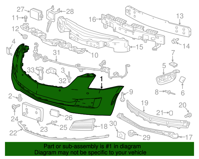 2015-2018 Cadillac ATS Front Upper Bumper Cover 23213289 GM ...