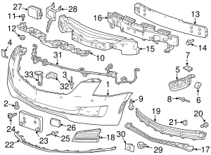 2015-2018 Cadillac ATS Front Upper Bumper Cover 23213289 GM ...
