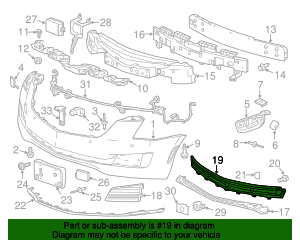 2015-2019 Cadillac ATS Front Lower Grille 22879645 | TascaParts.com