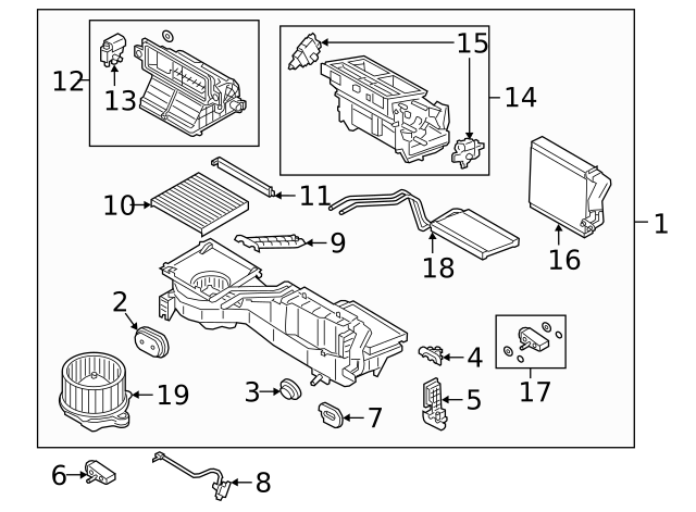 2019-2021 Ford Ranger AC & Heater Assembly KB3Z-19B555-G | Shop Parts ...