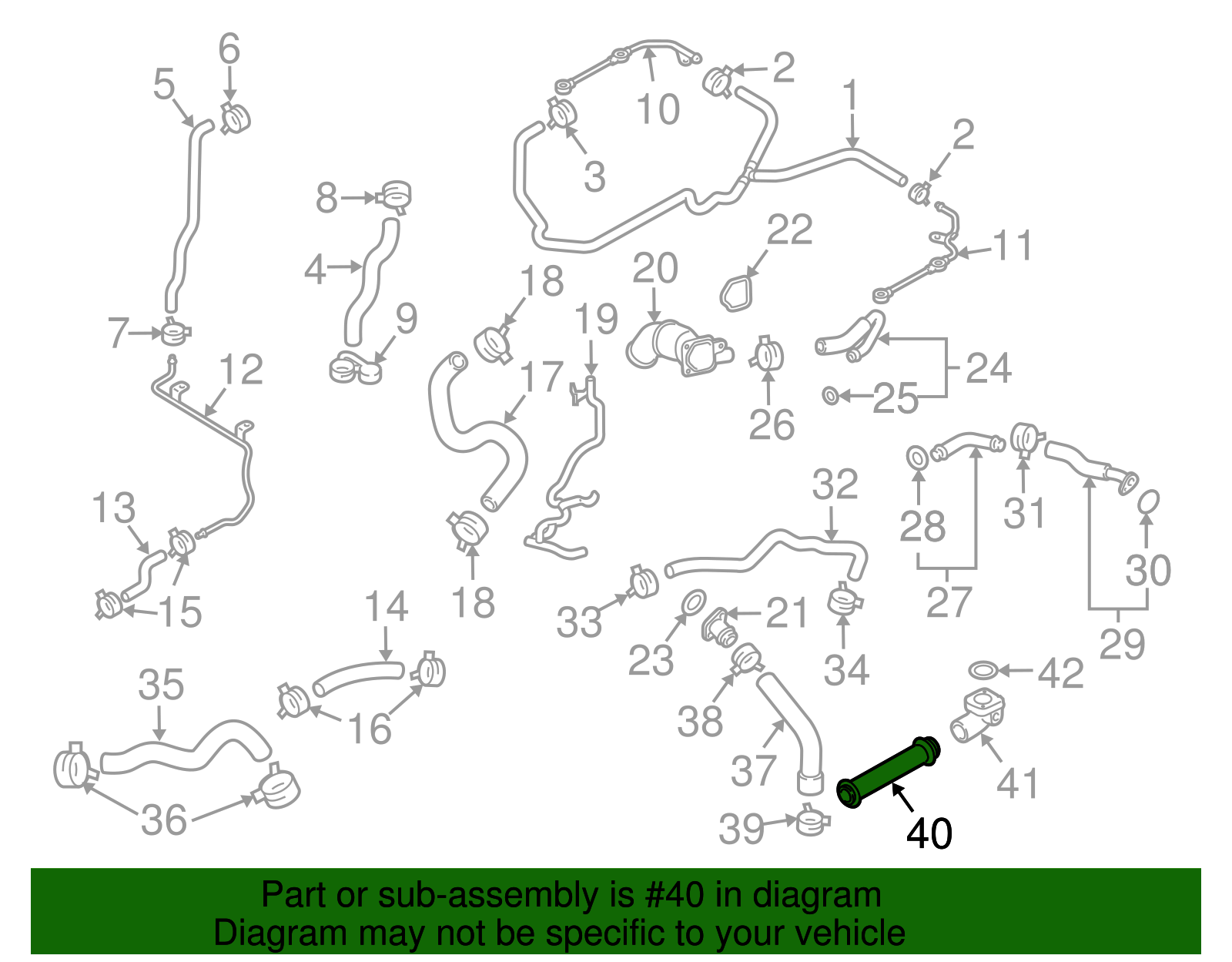 07L-121-237-B - Engine Coolant Pipe 2010-2015 Audi R8 | Audi OEM Parts