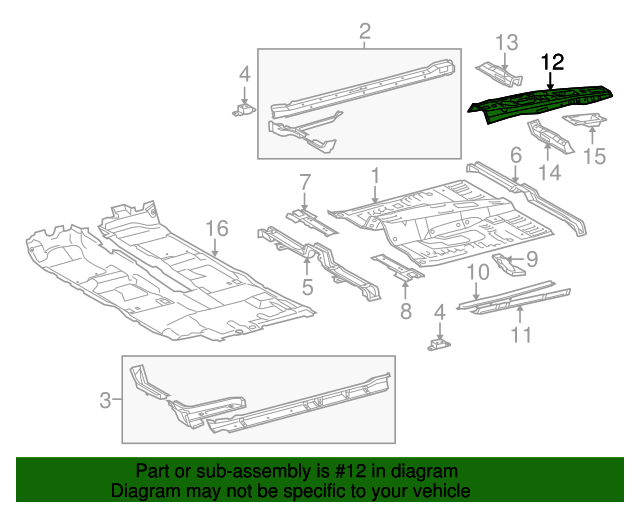 58115-60011 - Upper Reinforced 2010-2023 Lexus GX460 | Longo Lexus Parts