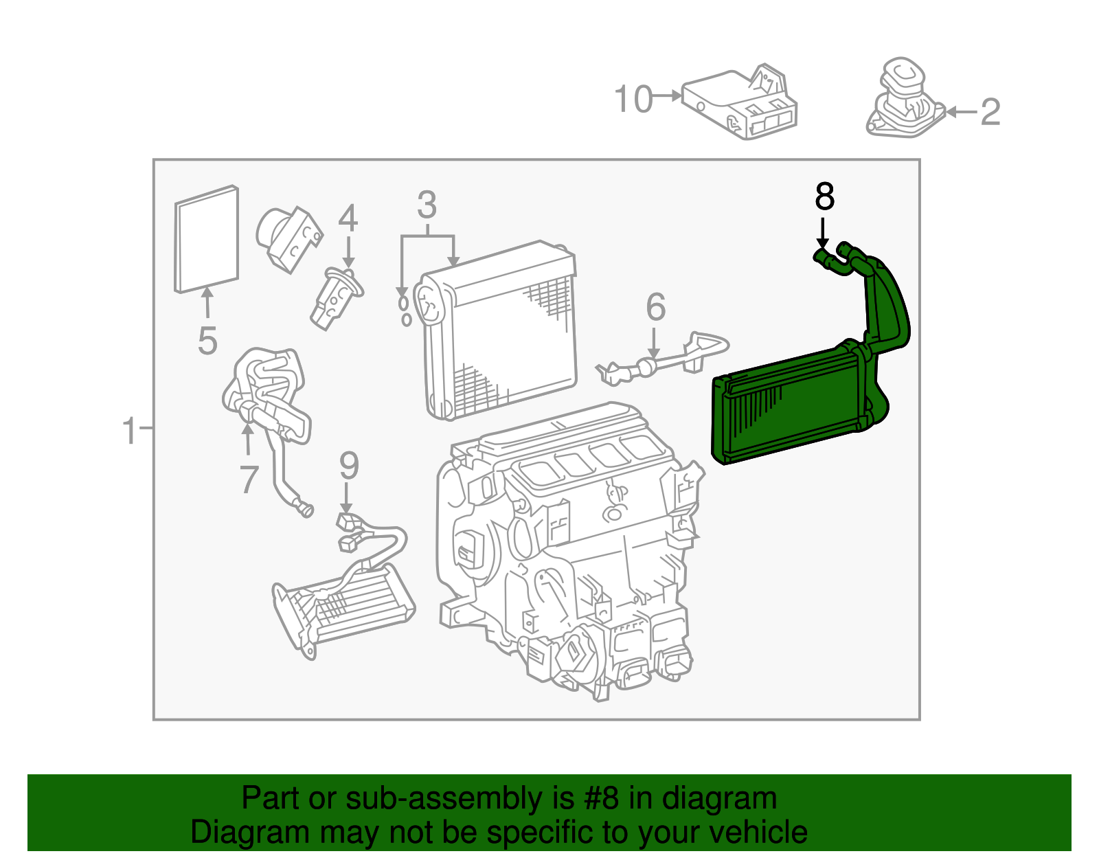 87107-60411 - 2008-2021 Toyota Land Cruiser - Heater Core | Sparks Parts