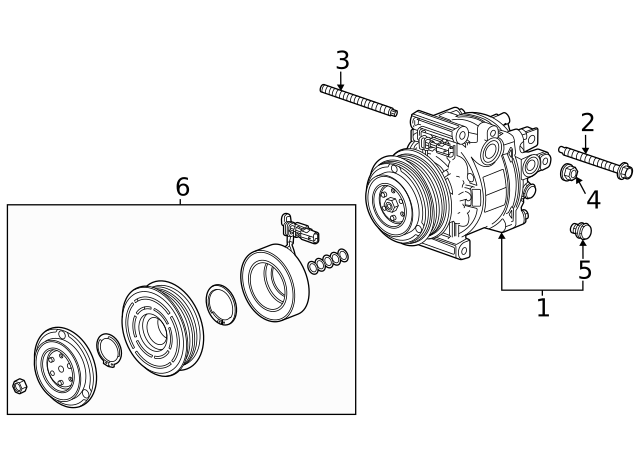 2020-2022 GM Air Conditioning Compressor Kit with Pressure Valve ...