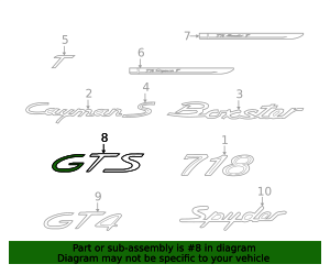 95B-853-675-E - Nameplate 2017-2020 Porsche | AutoNationParts.com