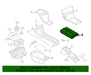 51166996367 - 2019-2022 BMW Armrest (51-16-6-996-367) | BMW of South ...