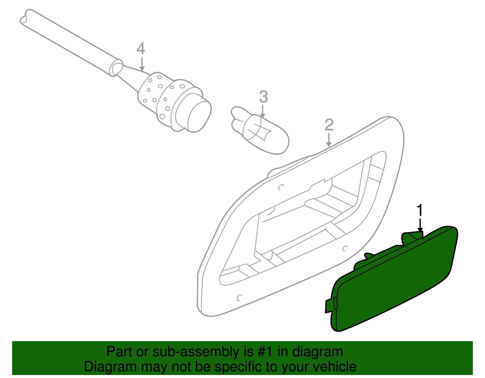 1K9-945-072 - Side Marker Lamp 2010-2014 Volkswagen | Volkswagen Parts ...