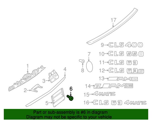 000000-001181 - License Plate Bracket Screw 2007-2024 Mercedes-Benz ...