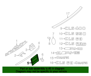 License Bracket - 2007-2022 Mercedes-Benz (000-810-17-11) | Get ...