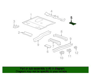 2007-2010 Saturn Outlook Driver Side Floor Panel Outer Brace 25861796 ...