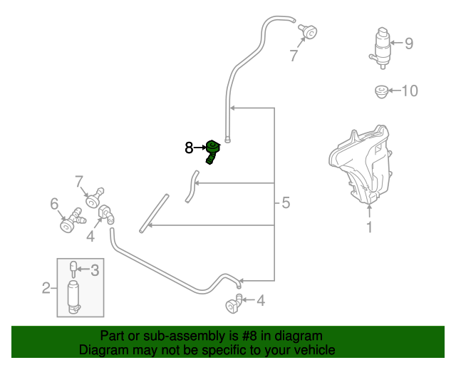 Genuine Porsche 1J0-955-665-E |Washer Hose Elbow Connector | FREE ...