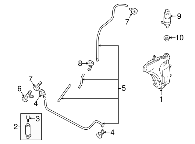 Genuine Porsche 1J0-955-665-E |Washer Hose Elbow Connector | FREE ...