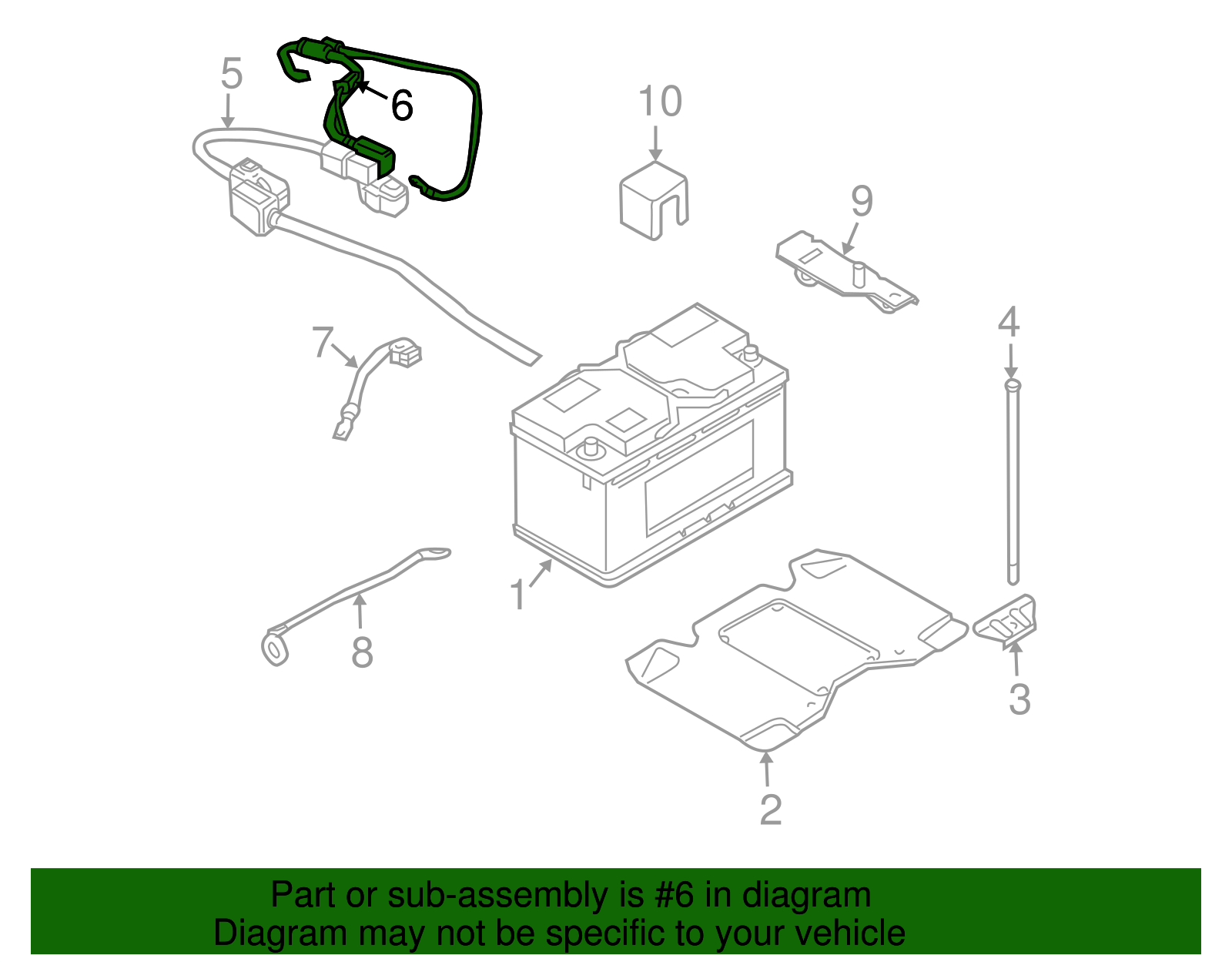 YTA000040 - Positive Cable - 2003-2009 Land Rover Range Rover | Land ...