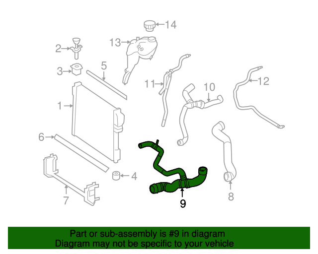 1994-2024 Mercedes-Benz Coolant Hose 221-501-47-91 | Mercedes-Benz Parts