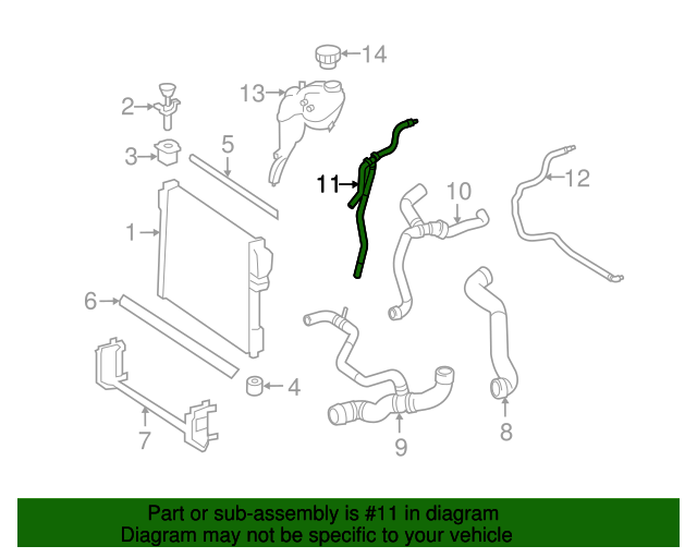 221-501-17-25 - Breather Tube 2010-2014 Mercedes-Benz | Mercedes-Benz ...
