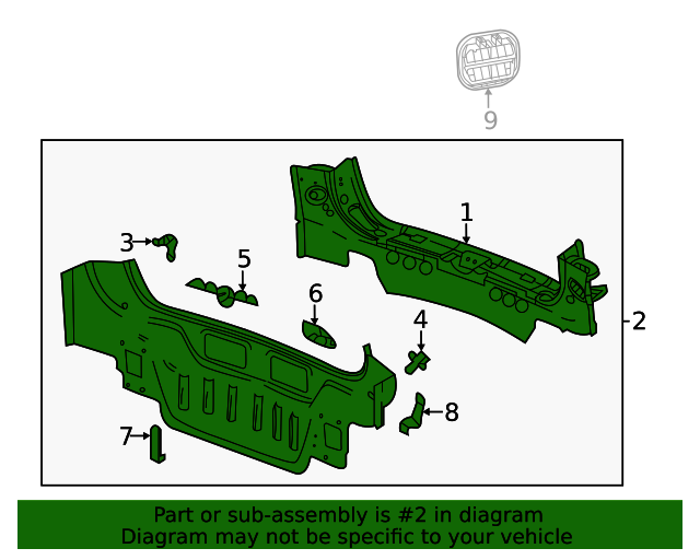 Rear Body Panel 84856572 | GMPartsDirect.com