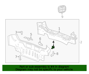 2018-2023 GM Body Side Rear Compartment Lid Bumper Bracket 22977961 GM ...