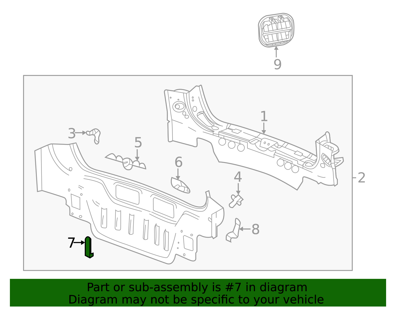 2018-2024 GM Rear Driver Side Bumper Fascia Bracket 22977959 GM ...
