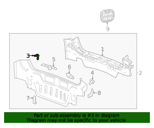 2018-2024 GM Body Side Rear Compartment Lid Bumper Bracket 22977962 GM ...