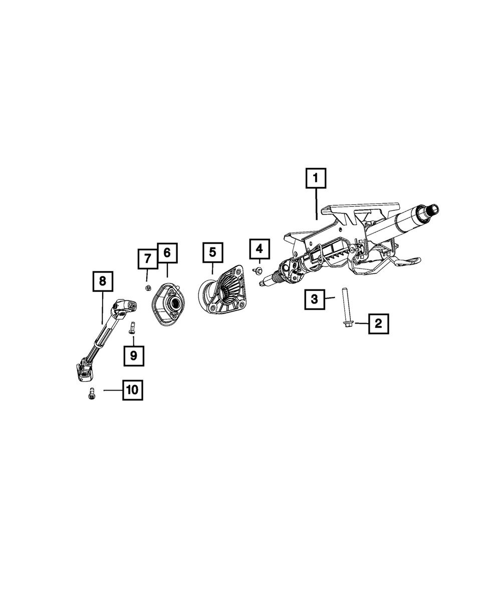 68245552AD - Steering Column Intermediate Shaft 2016-2025 Mopar | Big 3 ...