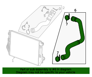 84870726 - Charge Air Cooler Inlet Air Hose 2020-2023 GM ...