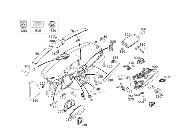 207-680-18-71 - Trim Bar 2012-2017 Mercedes-Benz E550 | Mercedes-Benz ...