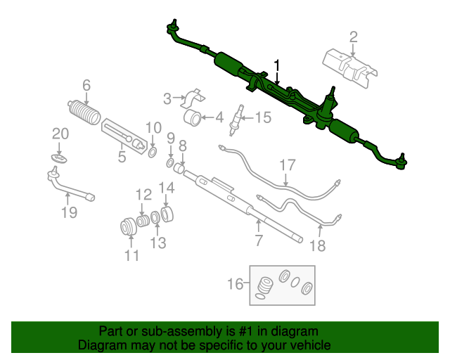 2006-2008 Hyundai Azera Steering Gear 57700-3L000 | OEM Parts Online