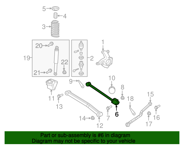 2018-2021 Jeep Wrangler Upper Control Arm - Passenger Side (RH ...