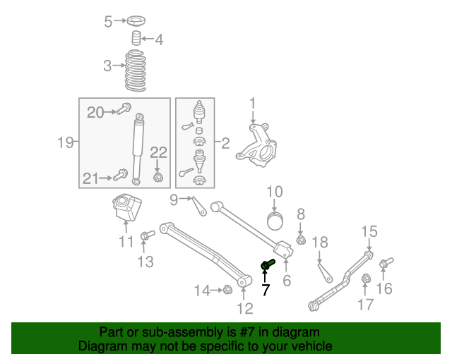 2018-2020 Jeep Upper Control Arm Bolt 6512084AA | TascaParts.com