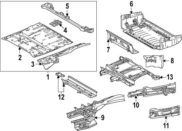 Toyota - 57608-08040 - Front Cross-Member - 2021-2024 Toyota Sienna ...