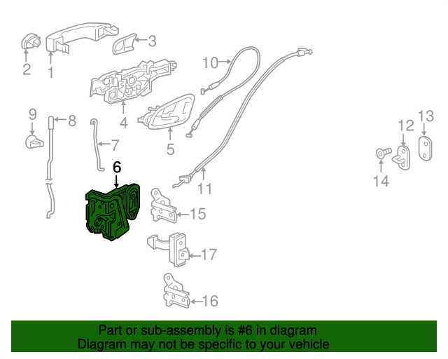 13546505 - Front Passenger Side Door Latch 2020-2022 GM ...