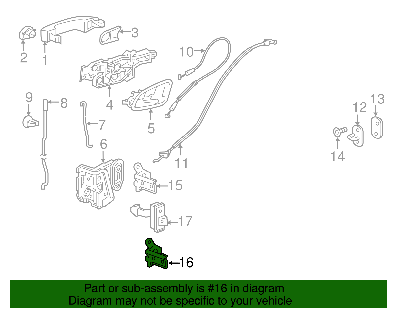 2005-2025 GM Door Hinge 13501715 GM | GMPartsDirect.com