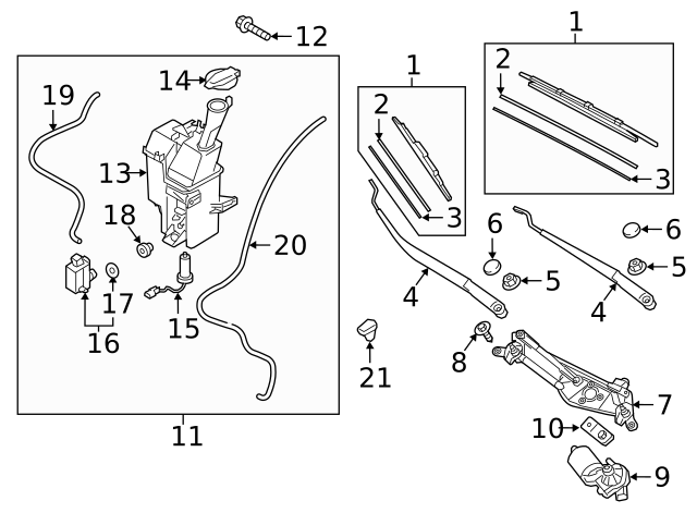 2018-2023 Hyundai Windshield Wiper Arm 98321-J9000 | AutoNationParts.com