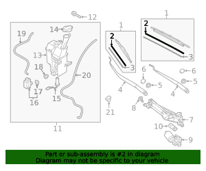 98351-1R000 - Windshield Wiper Blade Refill - 2011-2021 Hyundai | World ...