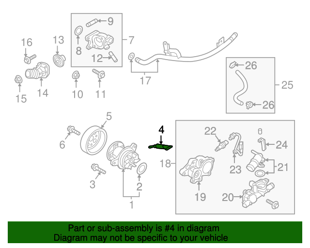 2017-2020 Hyundai Elantra Water Pump Sealer 21451-33T01 | OEM Parts Online