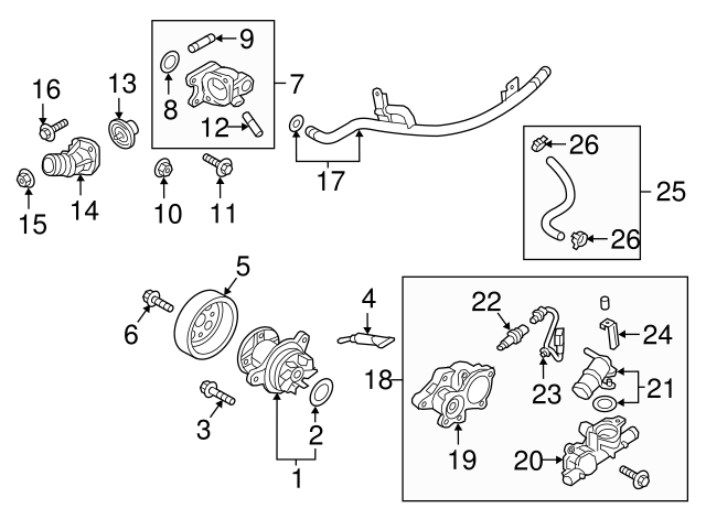 25500-03850 - Engine Coolant Thermostat 2017-2020 Hyundai Elantra ...