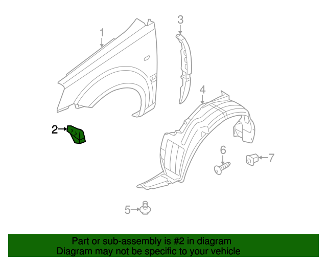 66318-1G300 - Fender Front Bracket 2006-2011 Kia | Kia.Parts Store