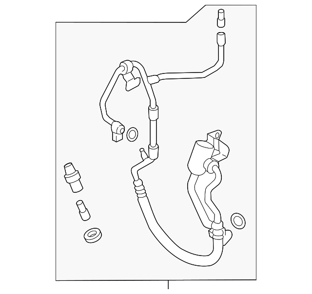 Ford F2GZ-19972-C - Lower Press Hose - 2015-2018 Ford | OEM Ford Parts ...