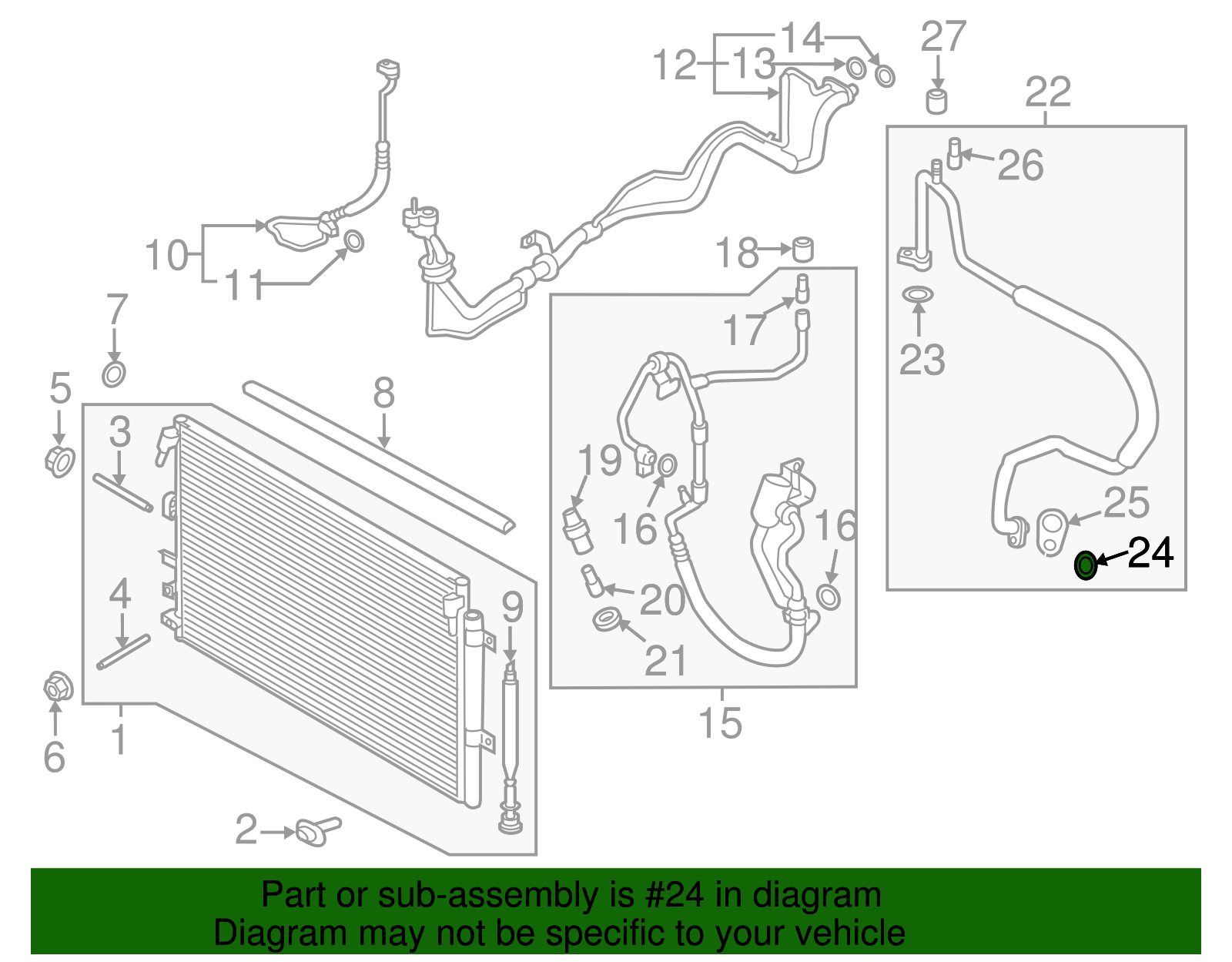 2014-2024 Ford Motorcraft™ A/C Refrigerant Line O-Ring YF-37488 ...