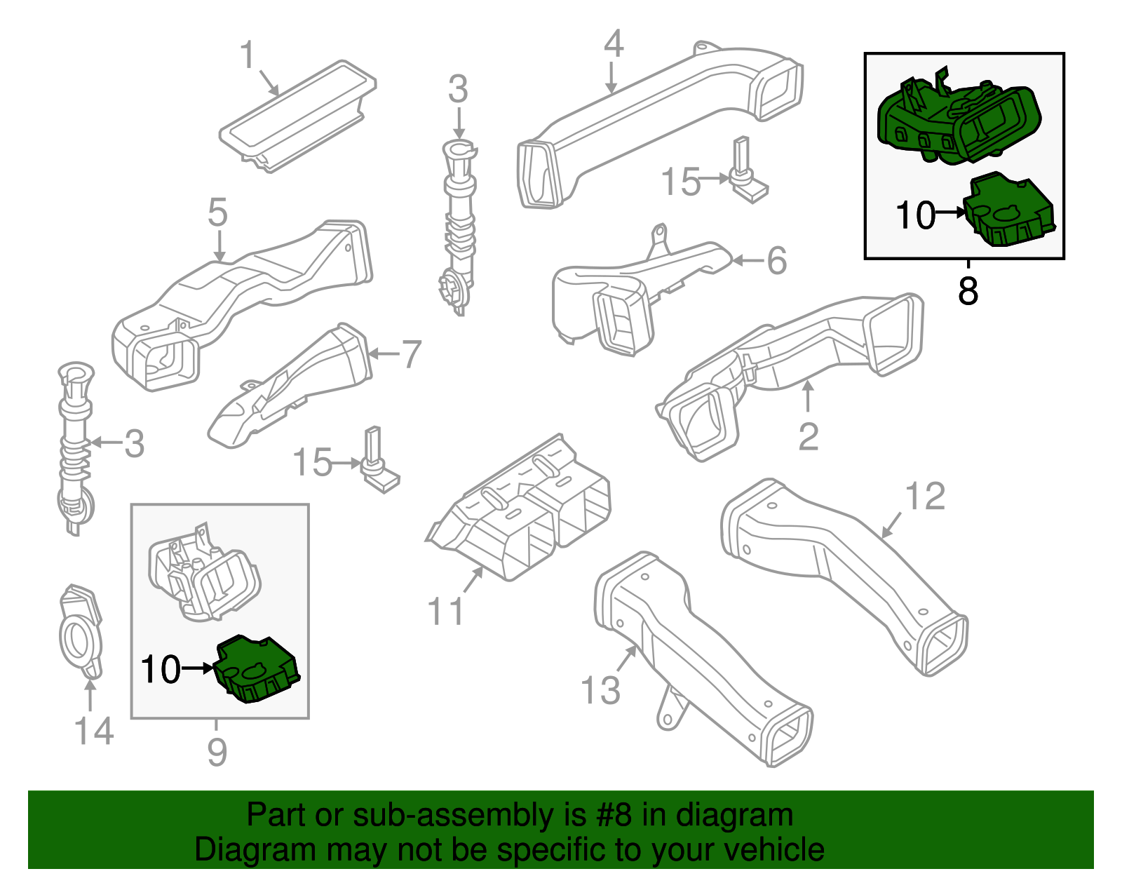 4H1-819-354-B - High-Quality HVAC Duct Adapter for 2011-2018 Audi ...