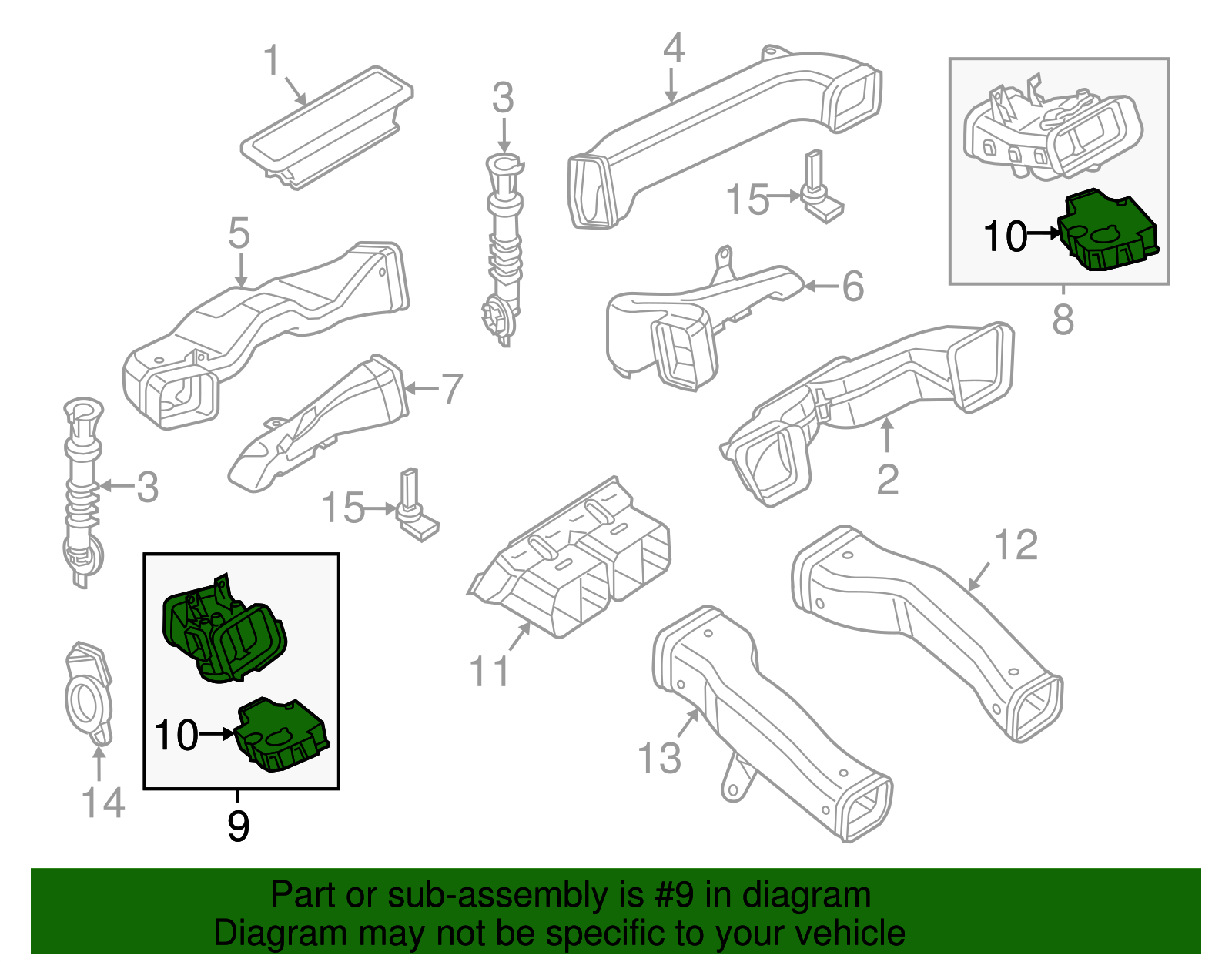 2011-2018 Audi Air Distributor 4H1-819-353-A | Audi USA Parts