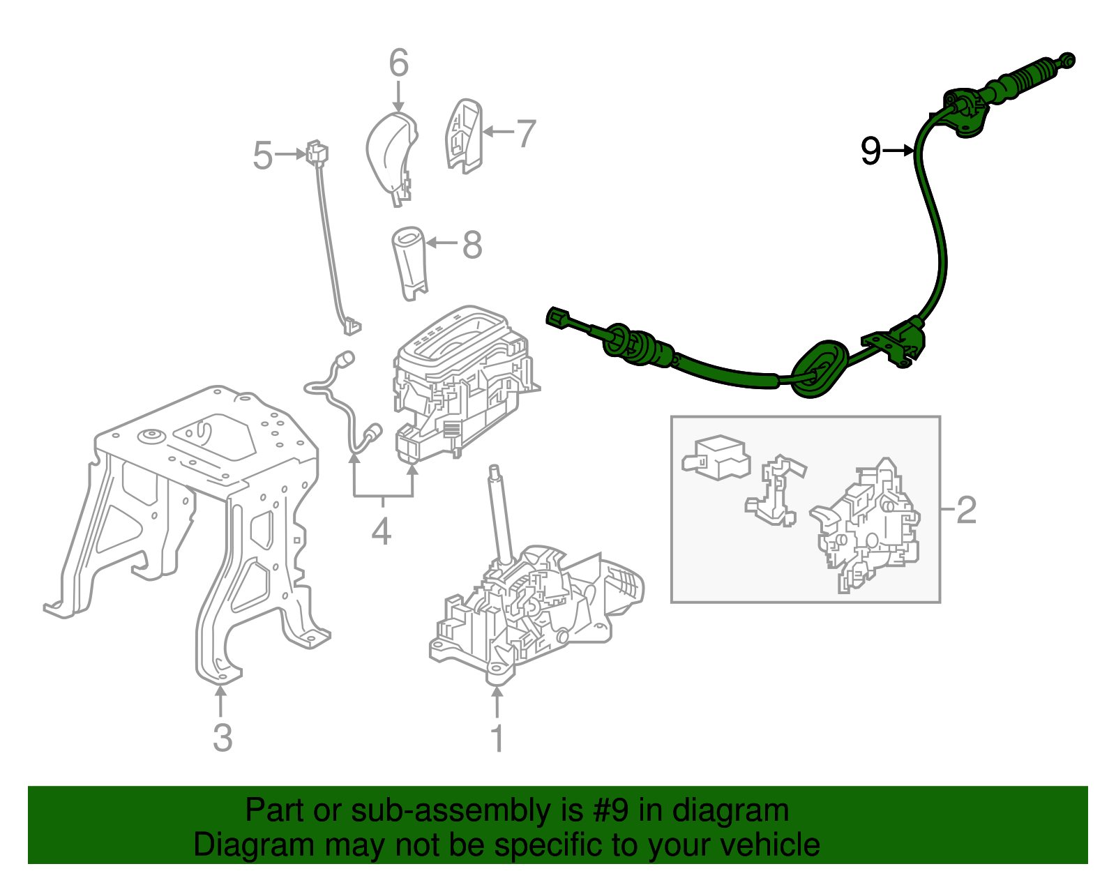54315-TG7-A82 - Automatic Transmission Shifter Cable 2016-2020 Honda | AutoNation Parts