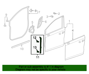 2018-2024 Honda Odyssey Front Weather-Strip 72336-THR-A01 | Honda Parts Hub