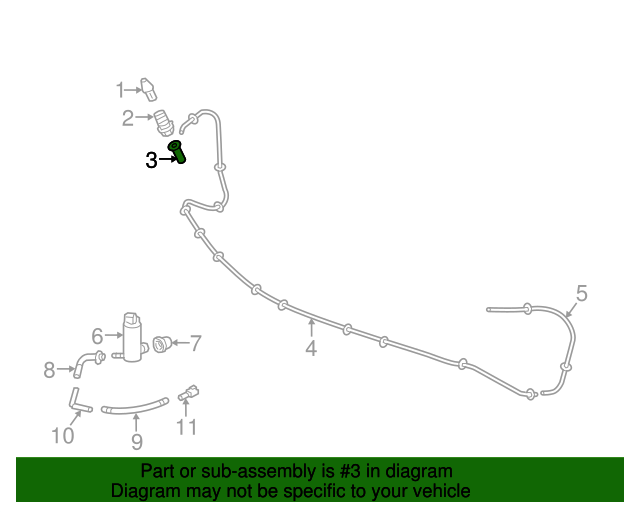 2014-2024 Lexus Washer Hose Joint 90075-17009 | OEM Parts Online